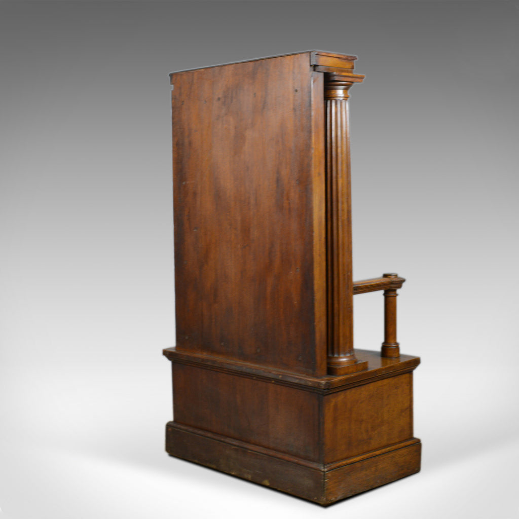 Large Antique Oak Throne Chair, Edwardian, Bench, Seat, Classical, Dor ...