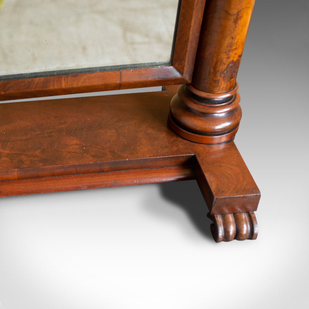 Large Antique Vanity Mirror, English, Regency, Toilet, Swing, Platform ...