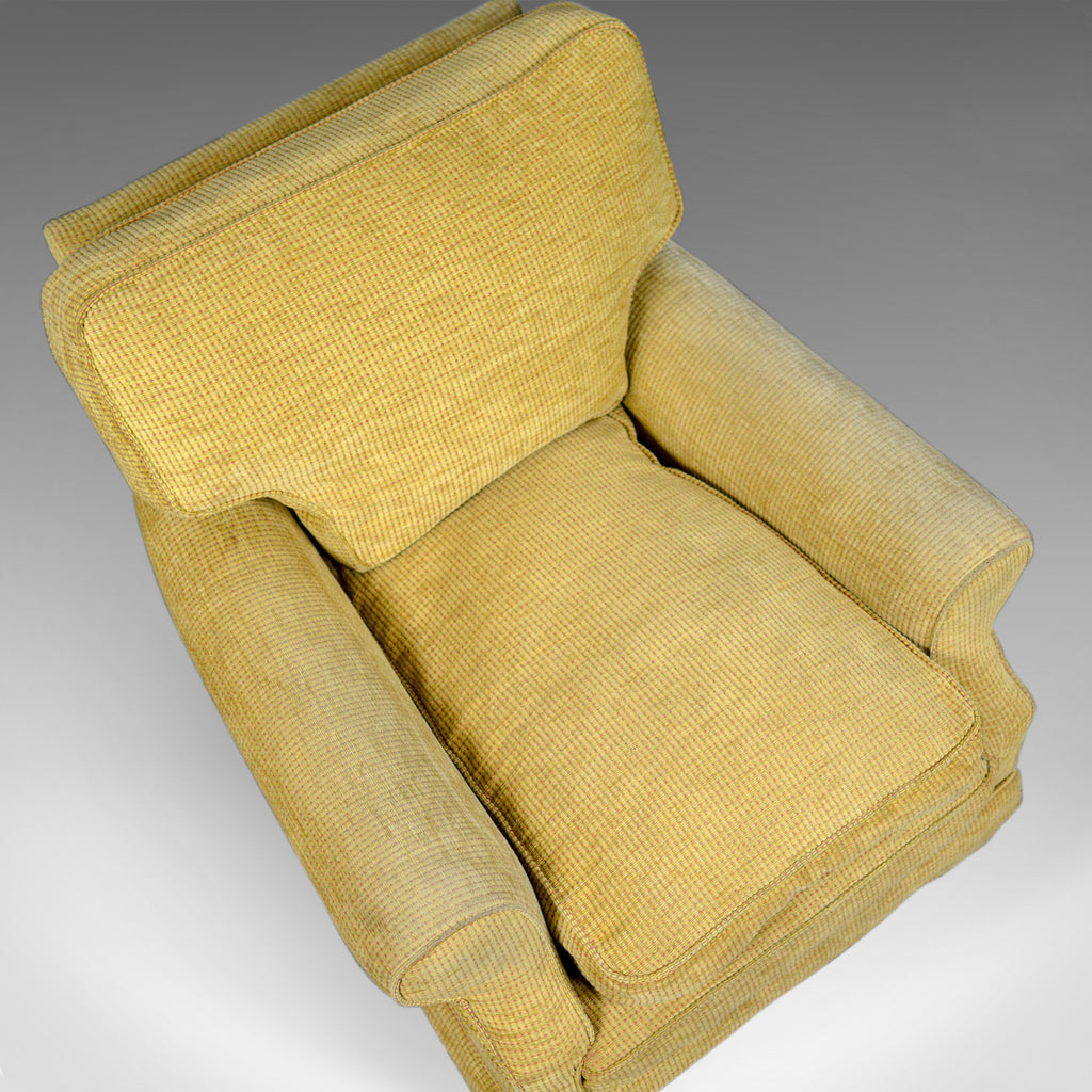 Pair of Antique Armchairs, English, Edwardian, Deep, Club Chairs, Circ ...