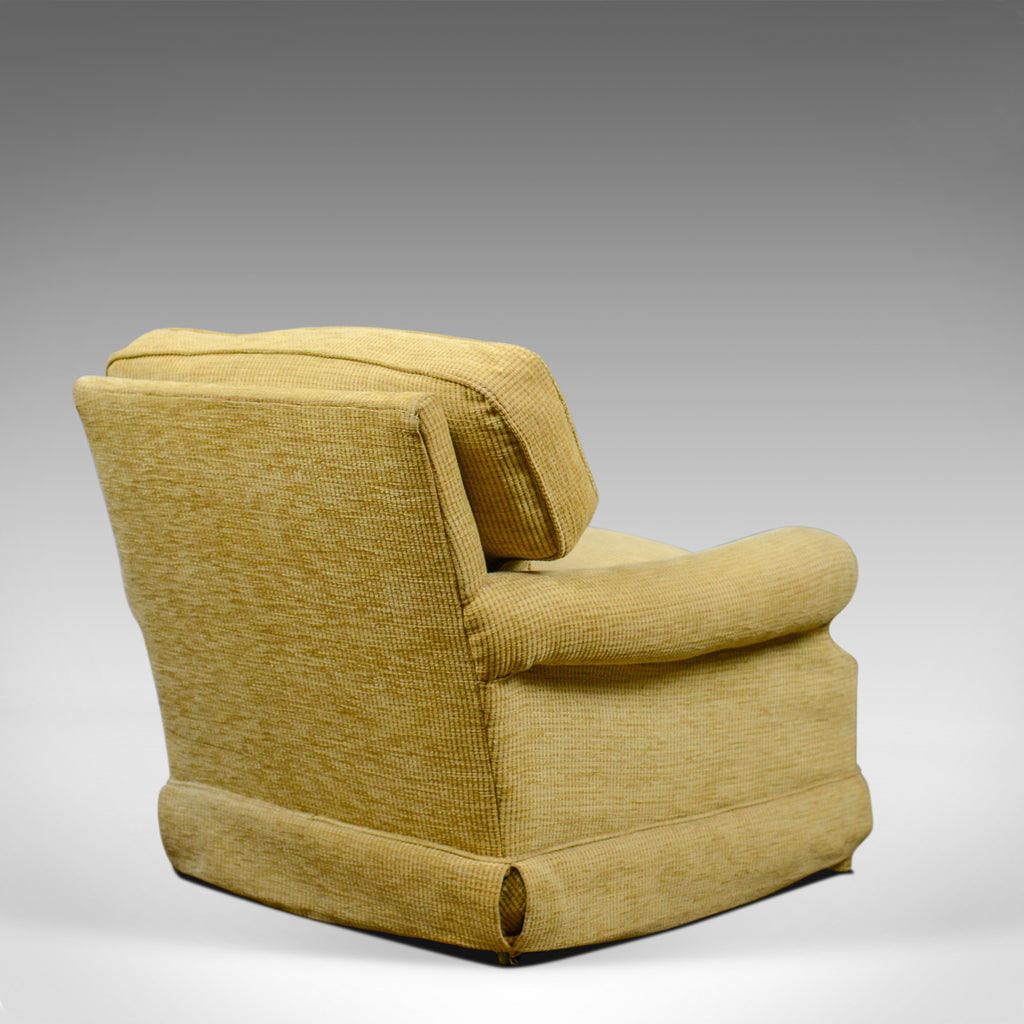 Pair of Antique Armchairs, English, Edwardian, Deep, Club Chairs, Circ ...