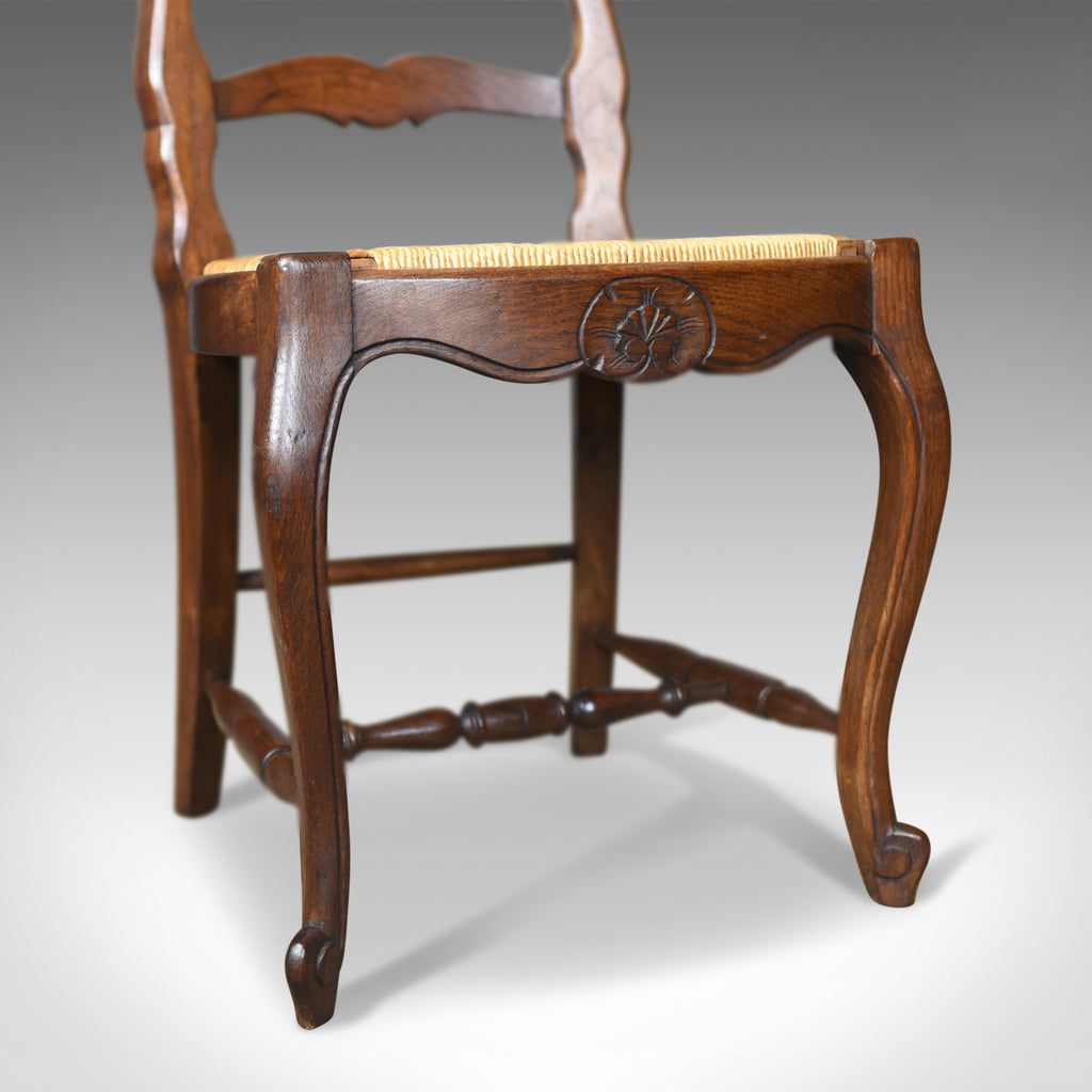 Set of Four Antique Kitchen Chairs, French Country Dining, Circa 1900 ...