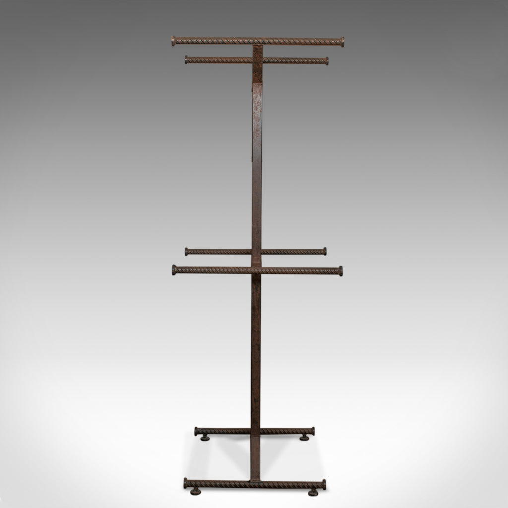 Tall Vintage Display Stand, English, Steel, Oak, Fashion, Retail, Indu ...