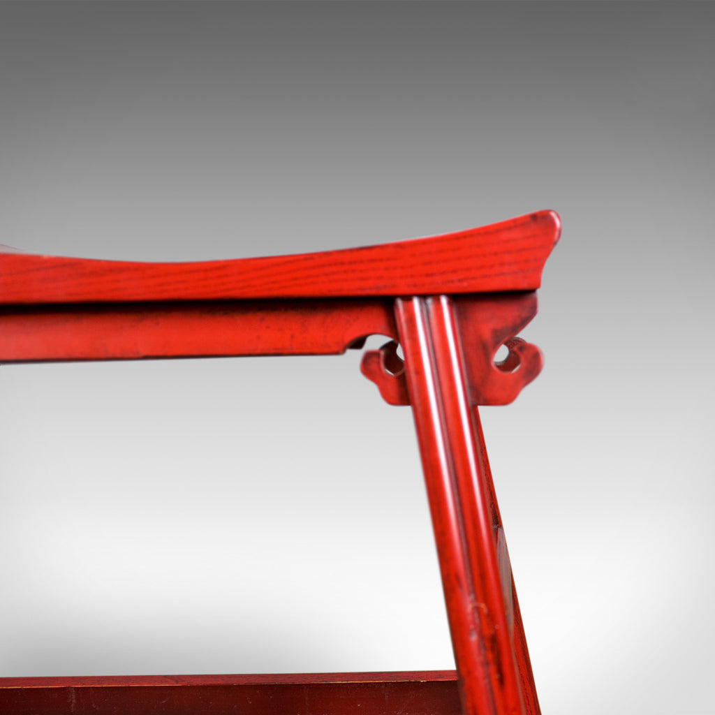 Traditional Chinese Two Seat Bench, 20th Century, Red, Lacquer – London ...