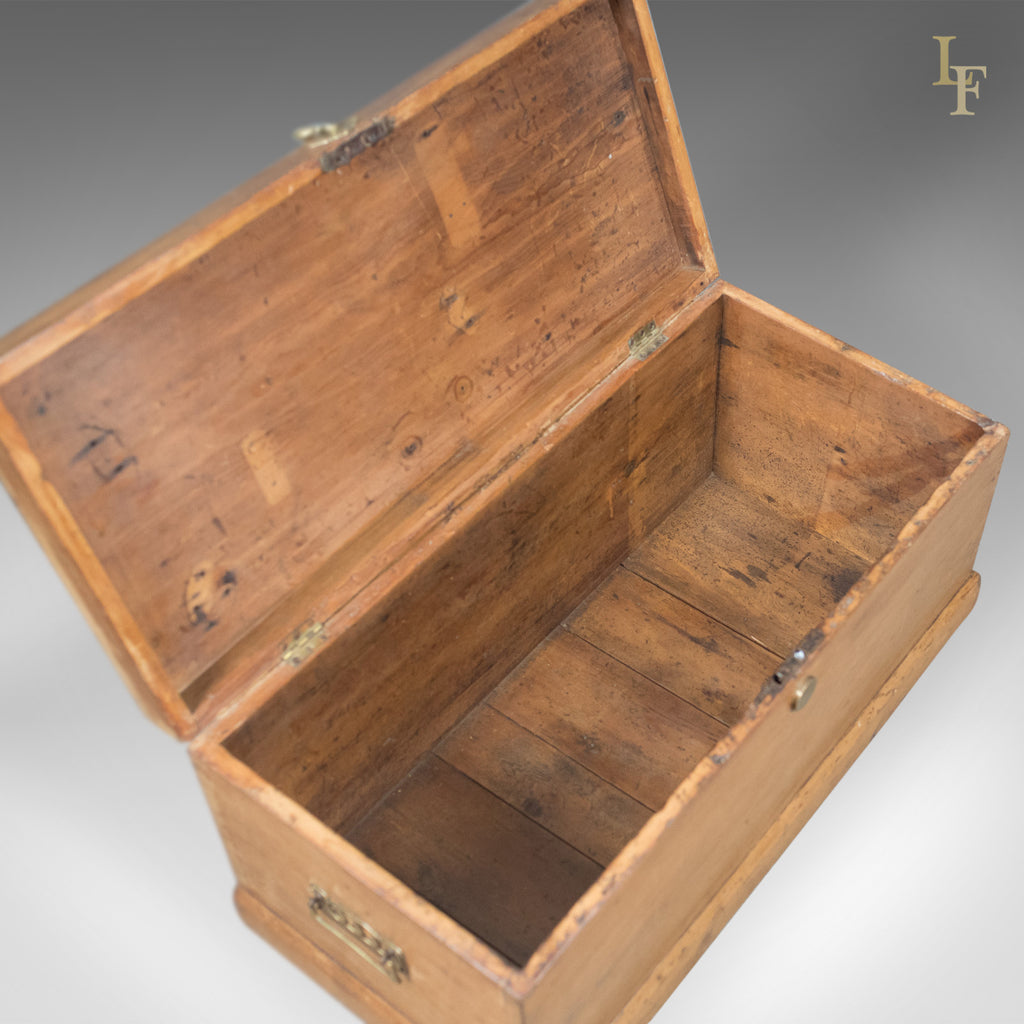 Victorian Antique Pine Trunk, English Carriage Chest, c.1860 – London ...